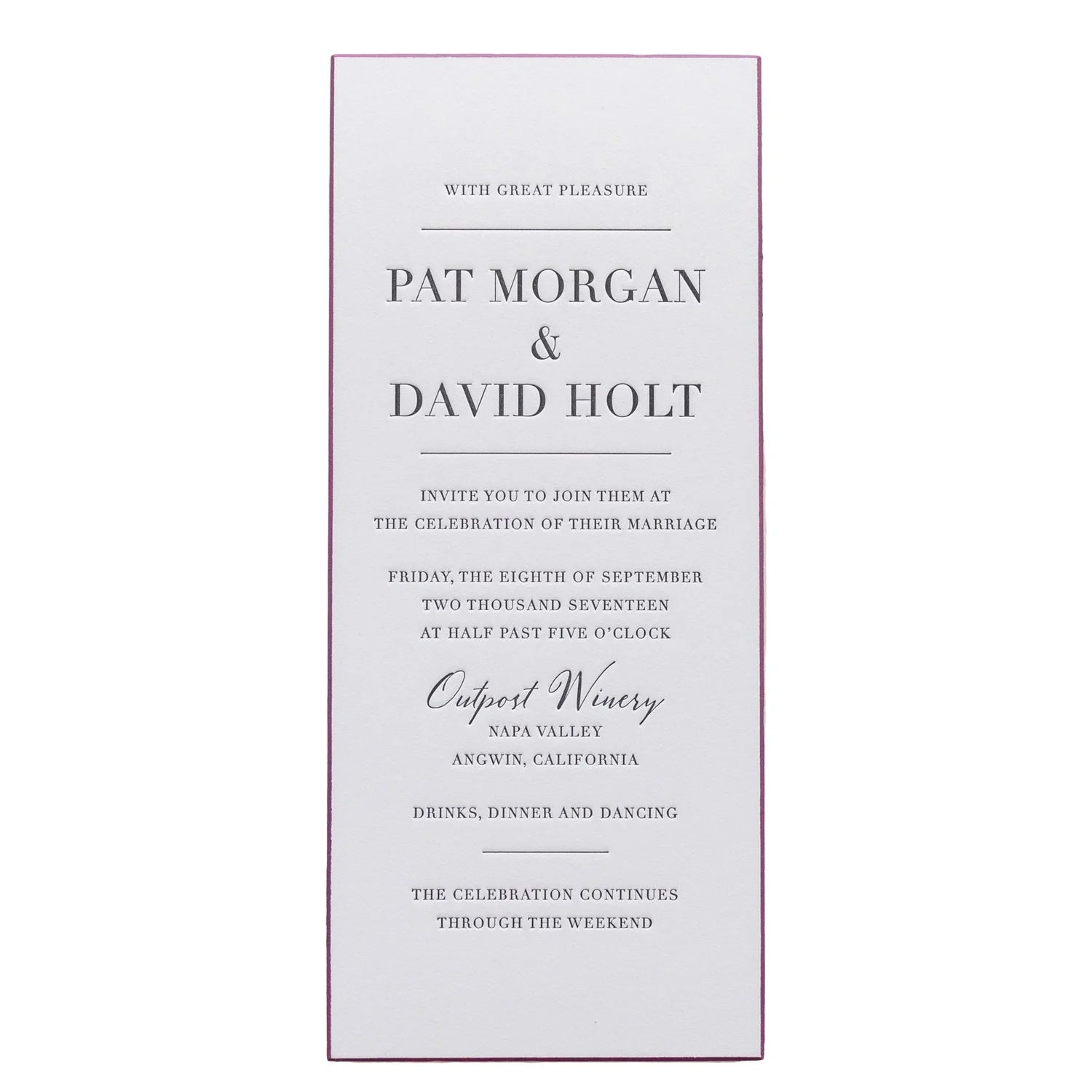 Morgan Party Invitation– Dear Elouise